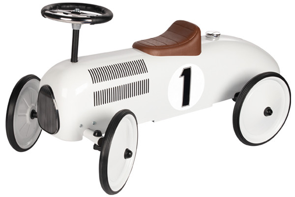 Racing Team Metall Rutschauto Weiß | RutschautoXL.de